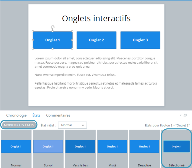 Tutoriel : créer des onglets interactifs dans Storyline - Articulate