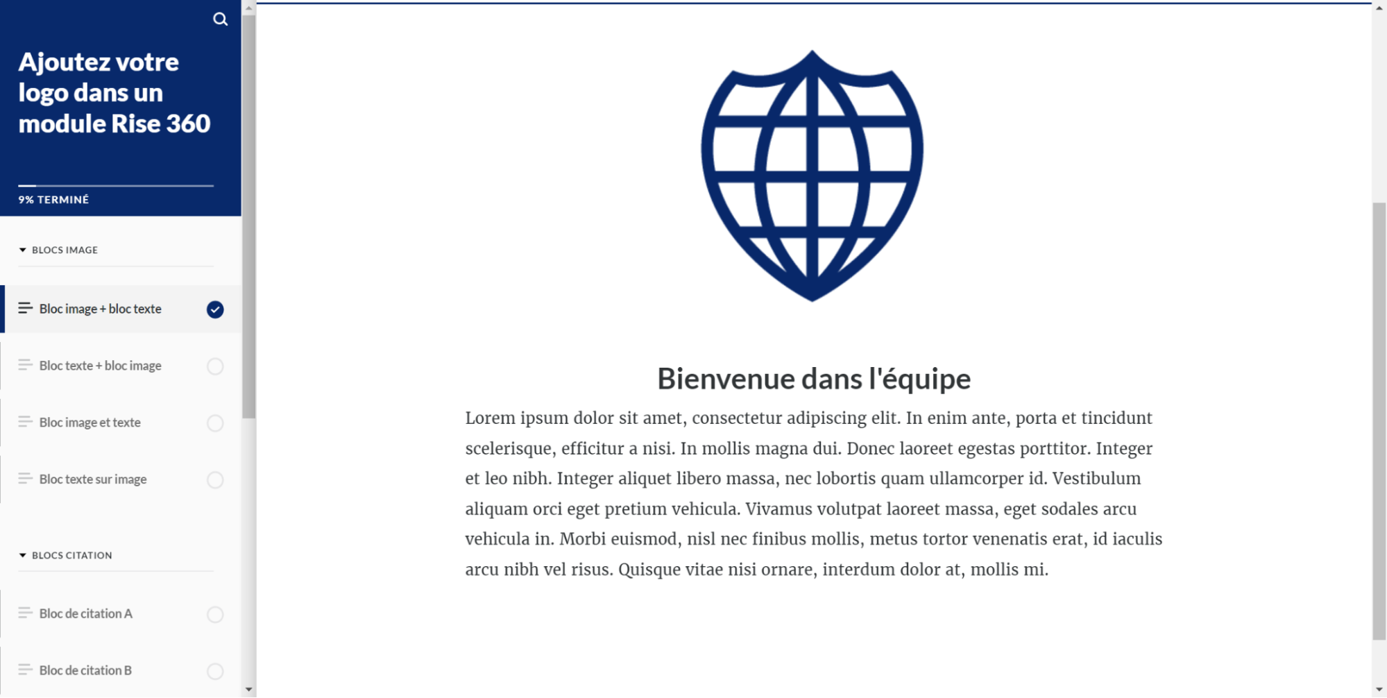 Exemple Rise 360 : idées pour mettre en avant l’identité visuelle de ...