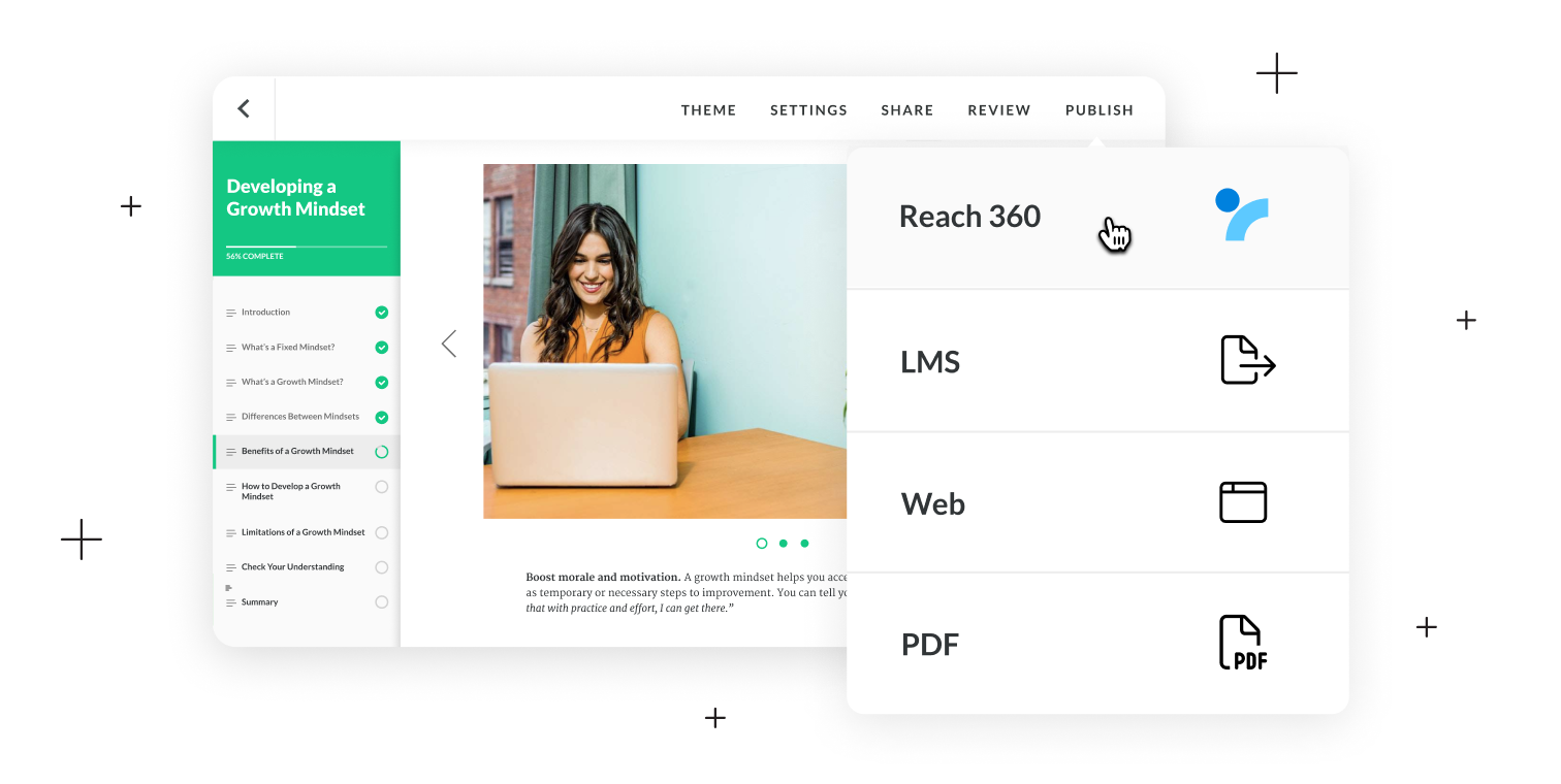 Quand partager vos modules e-learning avec Reach 360 - Articulate