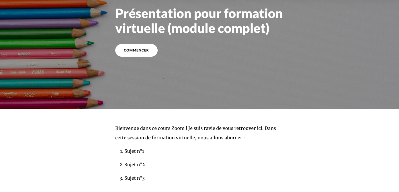 Rise 360 : Présentation pour formation virtuelle - Articulate