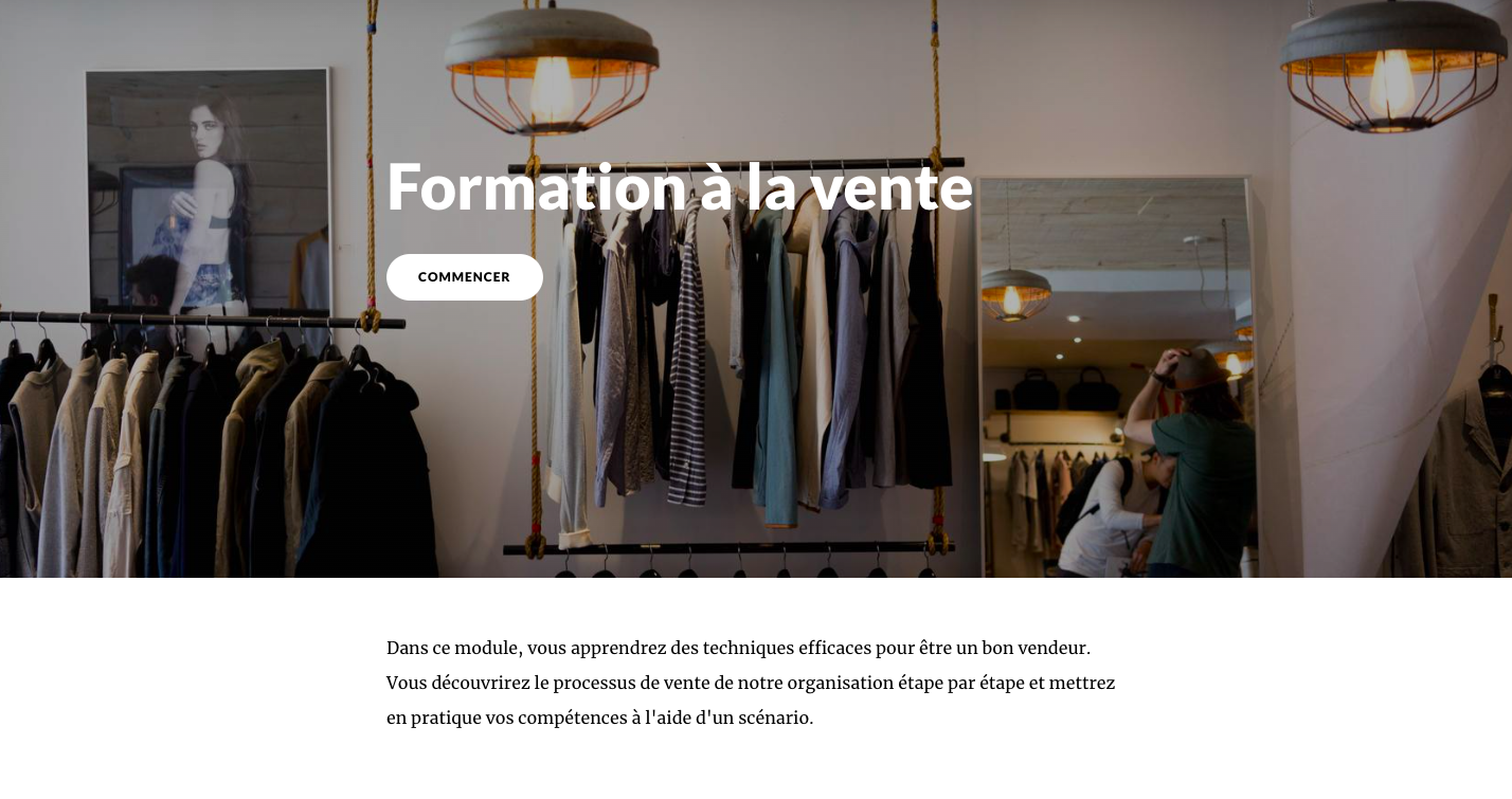 Rise 360 : formation à la vente au détail - Articulate